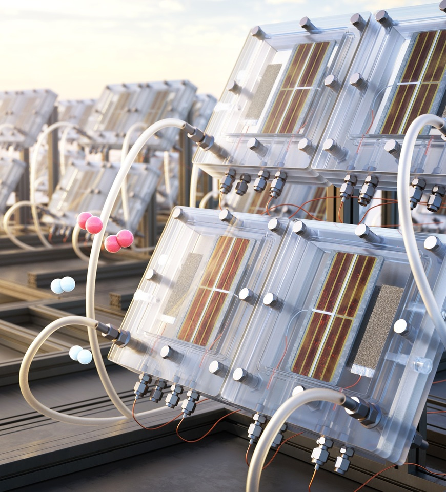 All-perovskite photoelectrochemical system for solar H2 at scale ...