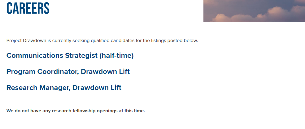 Project Drawdown - 3 positions | WildHub