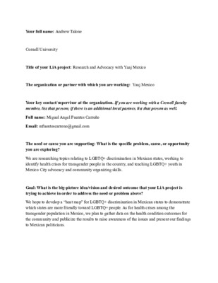 Talone, Andrew- Summer 2021 Poster | Laidlaw Scholars Network