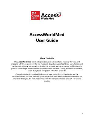 Access User Center | Help resources for McGraw Hill Medical websites
