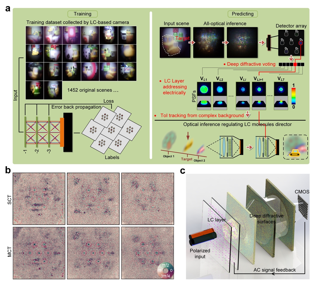 A physics-informed deep learning liquid crystal camera with data-driven ...