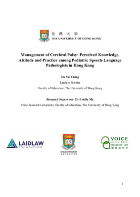 Research Poster - Management of Cerebral Palsy: Perceived Knowledge ...