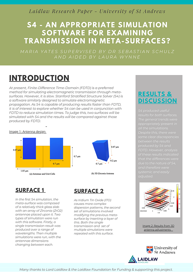 Poster: Is S4 an Appropriate Software for Examining Transmission in ...