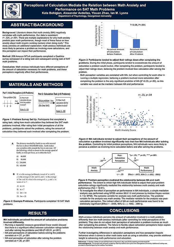 Perceptions of Calculation Mediate the Relation between Math Anxiety ...