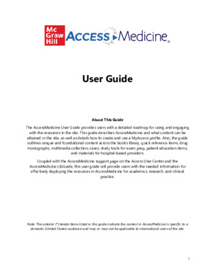 AccessMedicine | Access User Center