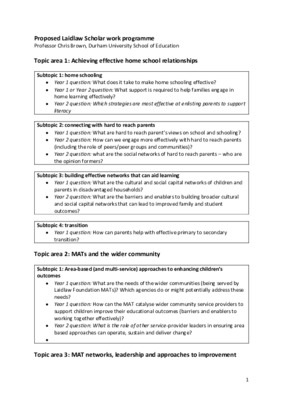 MAT project Topic Areas | Laidlaw Scholars Network