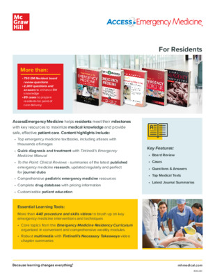 AccessEmergency Medicine Flyer for Residents | Access User Center