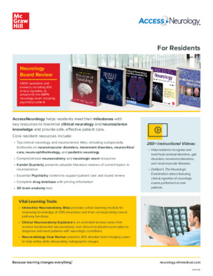 AccessNeurology Flyer for Residents | Access User Center